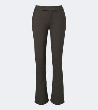 Proenza Schouler Pantalon &eacute;vas&eacute; Althea en laine m&eacute;lang&eacute;e