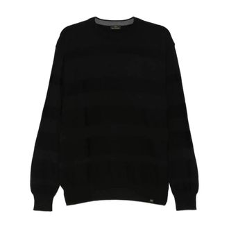 Paul & Shark Gestreifter Rundhals-Pullover - - Knitwear - Herren - Schwarzk - 2XL