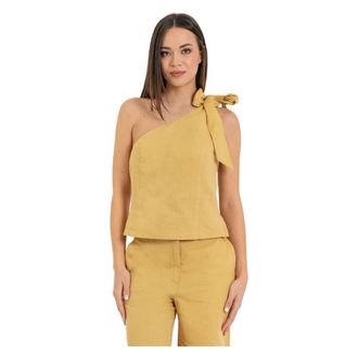Kocca Femme, Tops, Jaune, Taille: 36 FR Haut asym&eacute;trique avec