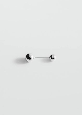 Mango Broche boules m&eacute;talliques argent - Femme - Taille unique - MANGO