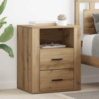 vidaXL Cabinet de chevet avec tiroir ch&ecirc;ne artisanal 50 x 36 x 60 cm vidaXL