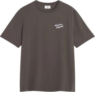 Maison Kitsun&eacute; Homme, Tops, Brun, Taille: L T-shirt imprim&eacute;