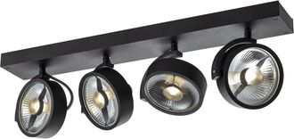 SLV KALU CW, Indoor Wand- und Deckenaufbauleuchte, quad, QPAR111, schwarz, 4x75W