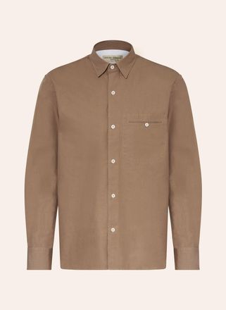 Officine G&eacute;n&eacute;rale Leinenhemd Benoit Slim Fit braun