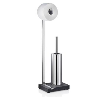 Blomus 68820,Menoto AA8- WCBürstenhalter Edelstahl fürToilettenbürste und WC Rollen