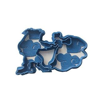 Cuticuter Kinder Schöne und Biest Profil Ausstechform, Blau, 8 x 7 x 1.5 cm