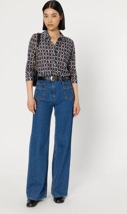 Gerard Darel Tee-shirt polo imprimé - HORTENSE - Indigo