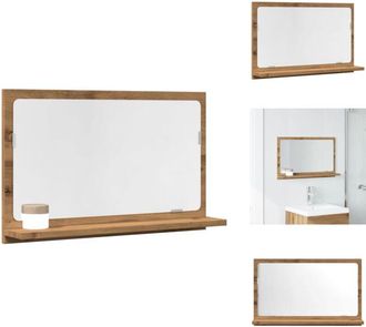 vidaXL Vidaxl - Armoire &agrave; miroir de salle de bain ch&ecirc;ne artisanal 60x11x37 cm - &Eacute;tag&egrave;re De Salle De Bain Avec Miroir - &Eacute;tag&egrave;res De Salle De Bain Avec Miroir