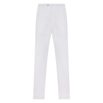 Fedeli Homme, Pantalons, Blanc, Taille: 3XL Long Linen Pantalons