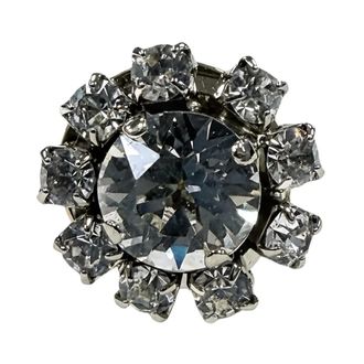 Maison Margiela unisex, Accessoires, Gris, Taille: M Bague &agrave; motif floral orn&eacute;e de cristaux
