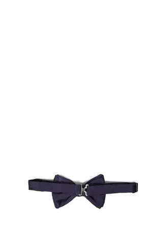 Giorgio Armani Mens Bow Tie Pre-Tied Silk Midnight Blue Ties &