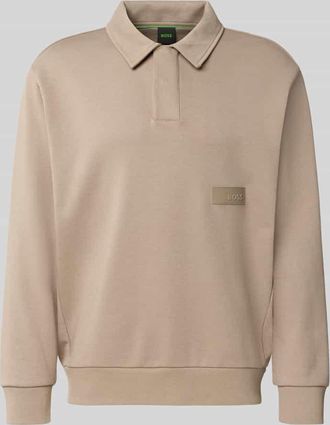 HUGO BOSS Relaxed Fit Sweatshirt aus Baumwoll-Mix Modell SW_Placket Polo