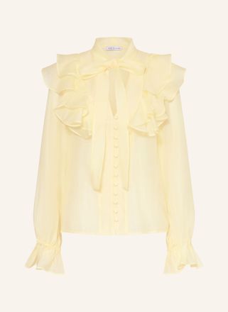 Mrs & Hugs Mrs & Hugs Schluppenbluse Mit Volants gelb