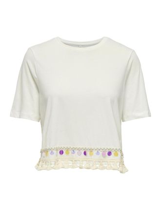 Only Onlfilippa Life S/S Tassel Top JRS