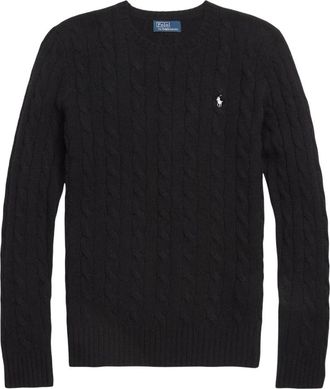 Polo Ralph Lauren Femme, Pulls, Noir, Taille: 36 FR Cable Knit Crewneck Sweater