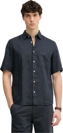 Marc O'Polo Homme, Chemises, Bleu, Taille: 2XL Chemise Manches Courtes en Lin
