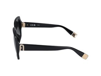 Furla Womens Sunglasses Sfu707 0700 Nero Lucido 56-17-140 Acetate