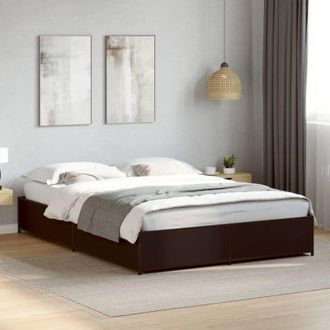 vidaXL Bettgestell Schwarz 140x200 cm Holzwerkstoff und Metall Vidaxl