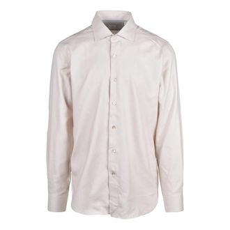 Eleventy Baumwoll-Lyocell-Hemd - - Shirts - Herren - Beige - 4XL