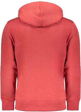 Calvin Klein Embroidered Logo Cotton Hoodie - Red