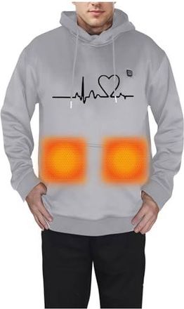 Generic Sweat &agrave; capuche chauffant unisexe rechargeable avec r&eacute;glages de chaleur r&eacute;glables, doublure en polaire confortable, parfait pour les activit&eacute;s de plei