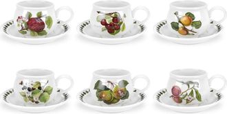 Portmeirion Set de 6 tasses et soucoupes Pomona
