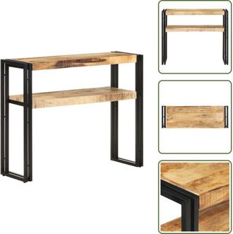 vidaXL The Living Store - Konsolentisch 90x30x75 cm Raues Mangoholz - Holz Tisch - Wohnzimmer Deko - Mangoholz M&ouml;bel - Konsole - Beistelltisch