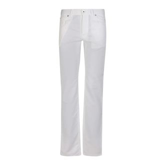 Brioni Wei&szlig;e Leinen Baumwollhose Gerades Bein - - Trousers - Herren - Wei&szlig; - W35