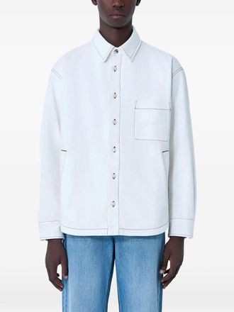 Jacquemus button patch pocket shirt - Wei&szlig;
