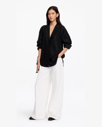 Arket Eleganter Blazer Im Hemden-Stil -Schwarz