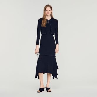 Sandro Cardigan mit Pointelle-Muster