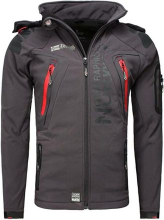 Geographical Norway Softshelljacke Herren - leichte wasserabweisende &Uuml;bergangsjacke f&uuml;r Fr&uuml;hling (Sommer atmungsaktiv winddicht Gr&ouml;&szlig;en S-7XL, 1-St) Mit Kaupuze