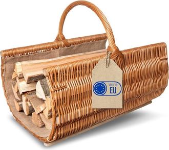 Creative Home Creative Home - Panier Rangement Bois B&ucirc;ches en Osier Ovale 60 x 45 x 50 cm