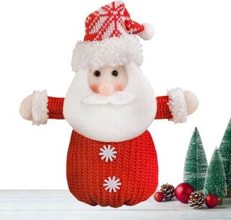 Generic Gestrickte Weihnachtstaschen | Weihnachtss&uuml;&szlig;igkeitstasche mit Kordelzug f&uuml;r Partys, kompakte festliche Taschen f&uuml;r Kinder f&uuml;r Socken S&uuml;&szlig;igkeiten Pyjam