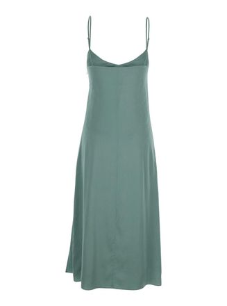 Acne Studios Womens Dress Docketta Vis Soft Satin Green Silk