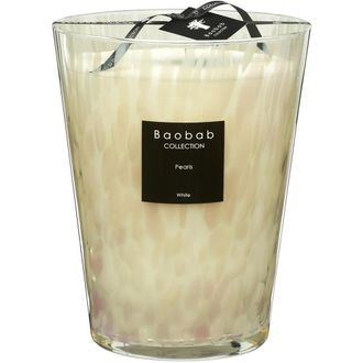 Baobab MAX24PW Kerzen, Glas, Creme, 24 x 10 cm