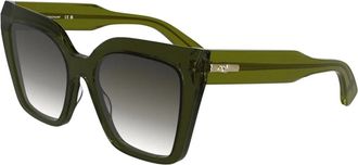 Longchamp Femme, Accessoires, Vert, Taille: 54 MM Lunettes papillon