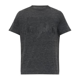 Maison Margiela Bedrucktes T-Shirt - - Tops - Herren - Grau - S