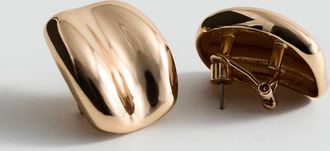 Mango Boucles doreilles relief or - Femme - Taille unique - MANGO