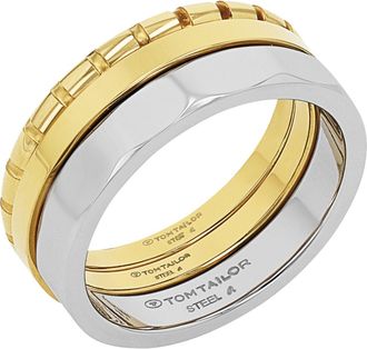 Tom Tailor Tom Tailor Steckring f&uuml;r Damen, Edelstahl, 8 mm, Bicolor, Geschenkidee, kommt in Schmuck Geschenk Box, 2100615