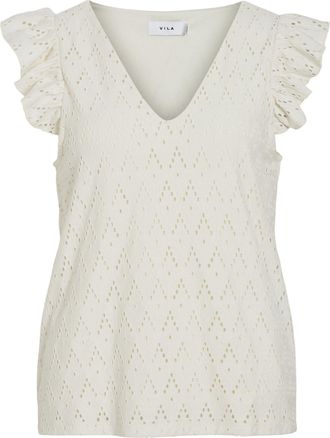 Vila Viamalina V-Neck C/S Top/Pb