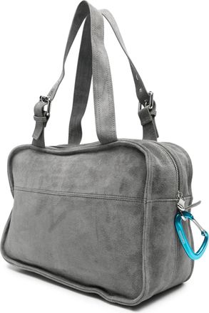 Patrizia Pepe Calfskin Leather Shoulder Bag - Gray