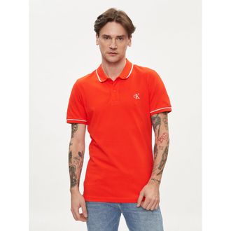 Calvin Klein Jeans Poloshirt J30J315603 Rot Slim Fit