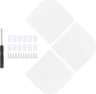 NUOBESTY Healeved 3 St&uuml;ck Eckregal 15X15cm Wandmontiertes Aufbewahrungsbrett in Milchwei&szlig; Platzsparendes Wandregal f&uuml;r B&uuml;ro Wohnzimmer und Schlafzimmer