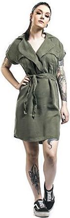 Noisy May Noisy May NOS DE Nmvera S/s Endi Tencel Shirt Dress Noos Robe, Vert (Olive Night Olive Night), 40 (Taille Fabricant: Medium) Femme