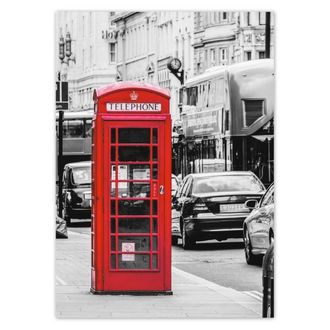 Generic H8390M_PL1Q Foto-Poster, Wanddekoration, 40 x 50 cm, rote Telefonzelle