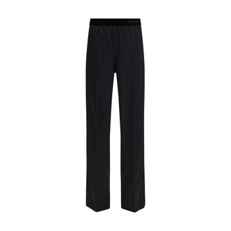 Tom Ford Stretch Seidensatin PJ Hose - - Trousers - Damen - Schwarzk - M