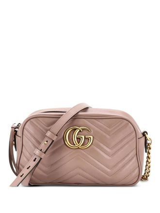 Gucci GG Marmont Shoulder Bag Matelasse Leather Small crossbody bag - Tons neutres