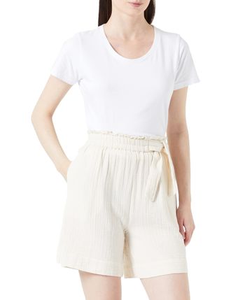 Vila Damen Vilania Hw Tie Shorts, Birch, 36 EU