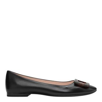 Roger Vivier Femme, Chaussures, Noir, Taille: 38 1/2 EU Ballerine Roundy Turtle T.05
